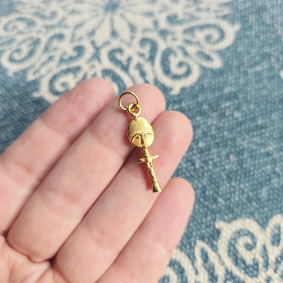 Jewelry | Vintage Dainty Gold Tribal Akuaba Ghana Figure Fertility ...